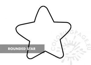 Star Rounded star template printable | Coloring Page