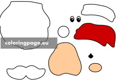 Printable Santa Face Craft | Coloring Page