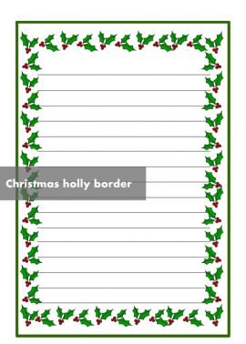 Free Christmas Letter Borders | Coloring Page