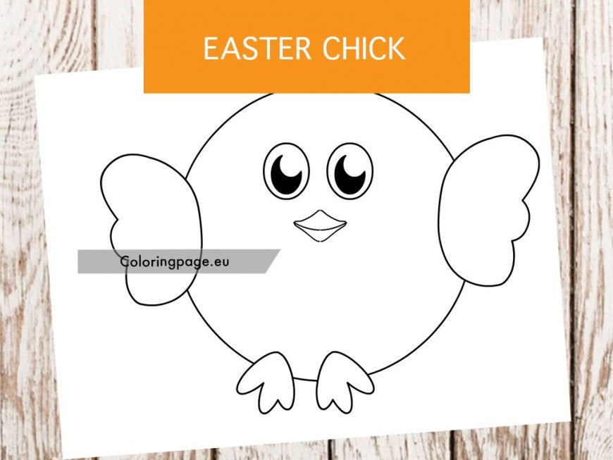 Circle Easter Chick | Coloring Page