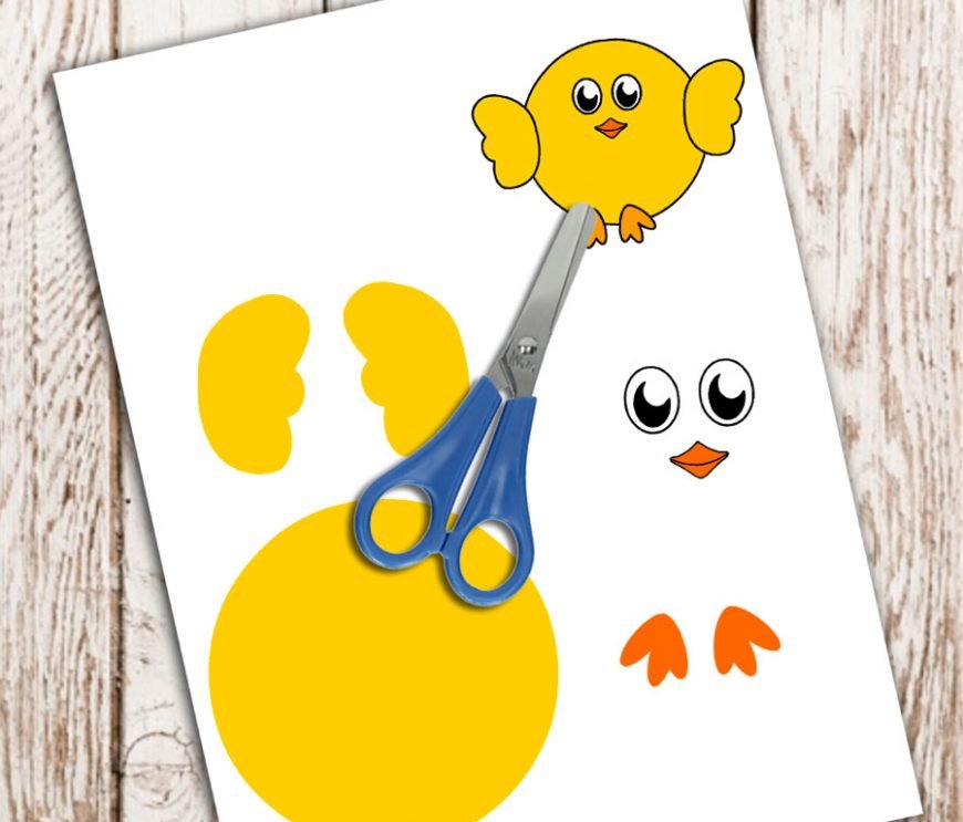 Baby Chick Easter craft for kids | Coloring Page
