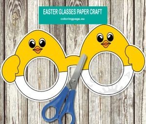Easter Glasses Paper Craft | Coloring Page