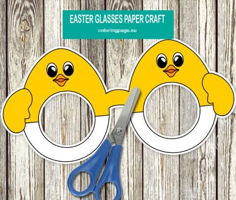 Easter Glasses Paper Craft | Coloring Page