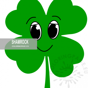 Printable Vector green shamrock | Coloring Page