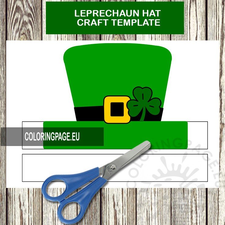 Leprechaun Hat Craft Template Coloring Page