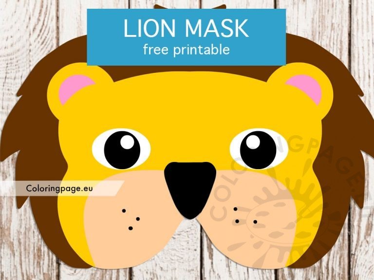 Lion mask | Coloring Page