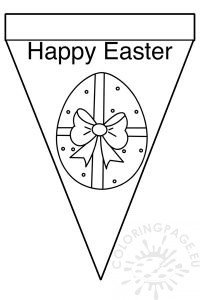 Easter Bunting template | Coloring Page