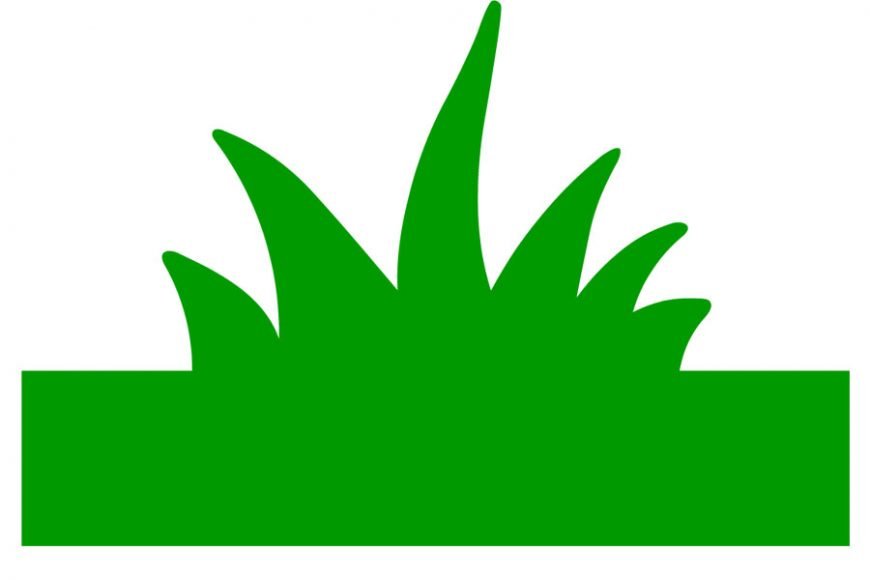 Green Cartoon Grass | Coloring Page