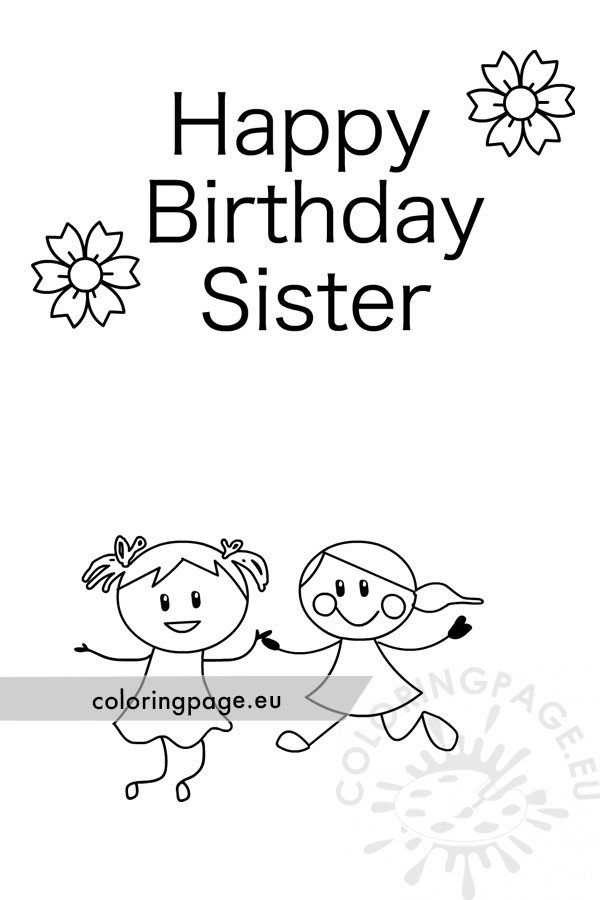 Happy Birthday Sister Card Printable Printable Templates Free