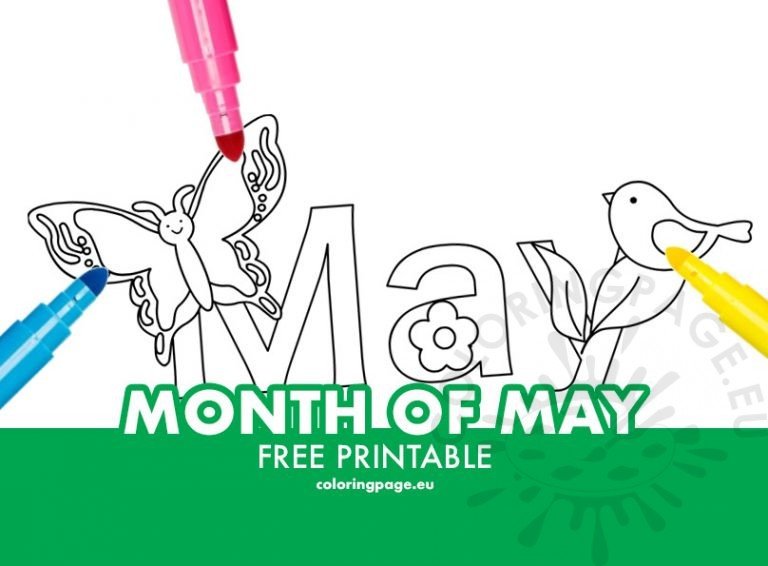 Month May coloring page for kids | Coloring Page