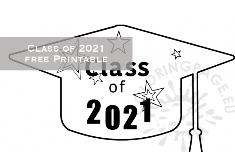 Class of 2021 Graduation Cap | Coloring Page