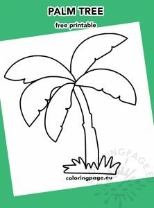 Palm tree template | Coloring Page