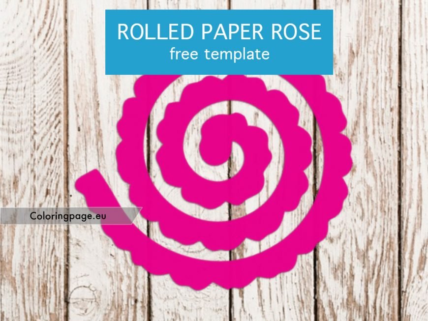 Free Rolled Paper Rose | Coloring Page