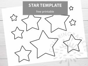 Star Template free printable | Coloring Page