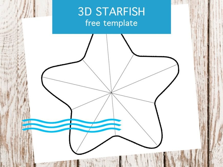 3D Starfish Template printable | Coloring Page