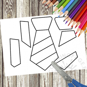 Tie Paper Craft template printable | Coloring Page