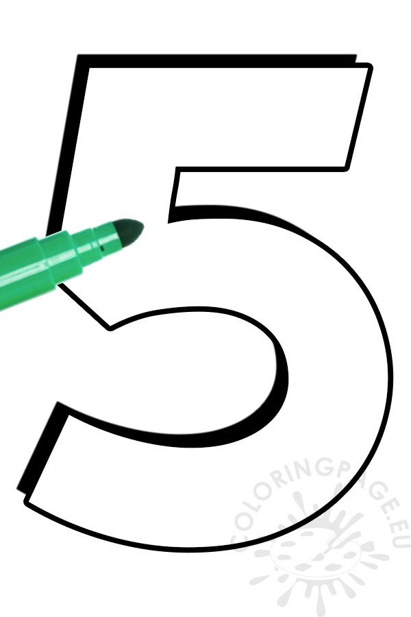 Number 5 Template Printable Number 5 Template Printable