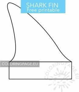Shark fin template | Coloring Page