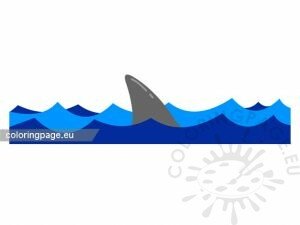 Shark Fin Waves printable | Coloring Page