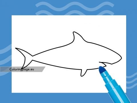 Free Shark template | Coloring Page