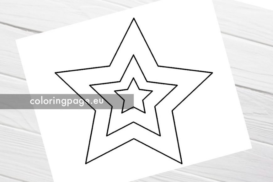 Free Star shape template | Coloring Page