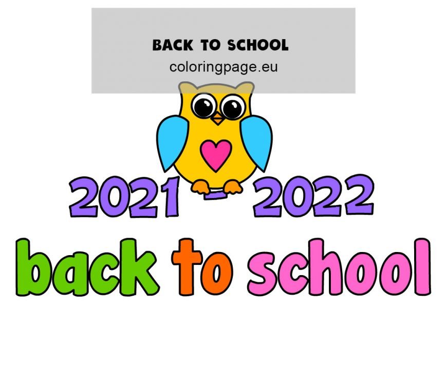 Back to school 2021-2022 | Coloring Page