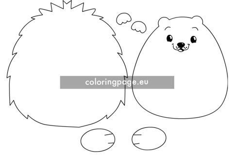 Hedgehog pattern template printable | Coloring Page