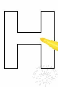 Letter H Template Printable | Coloring Page