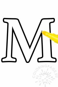 Letter M Template Printable | Coloring Page