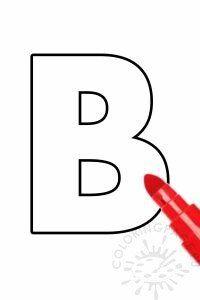 Letter B Template Printable | Coloring Page