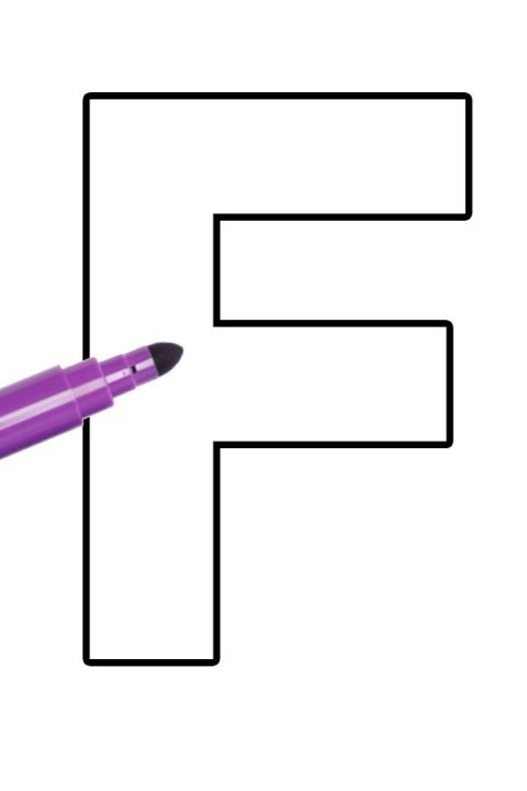 Letter F Template Printable | Coloring Page