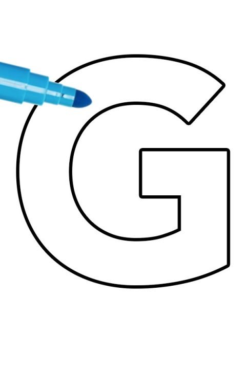 Letter G Template Printable | Coloring Page