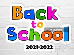 Back to school 2021-2022 | Coloring Page
