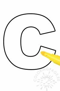 Printable Letter C template | Coloring Page