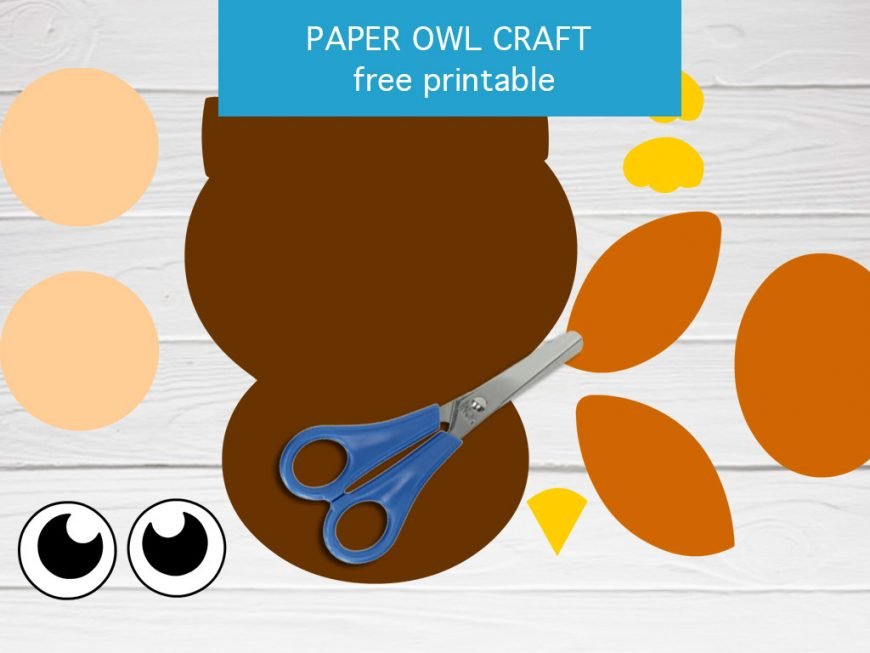 Paper Owl Craft template | Coloring Page