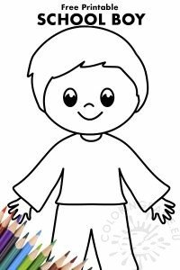 School Boy coloring page | Coloring Page