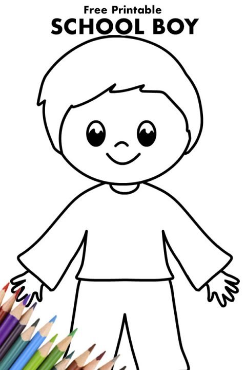 School Boy coloring page | Coloring Page