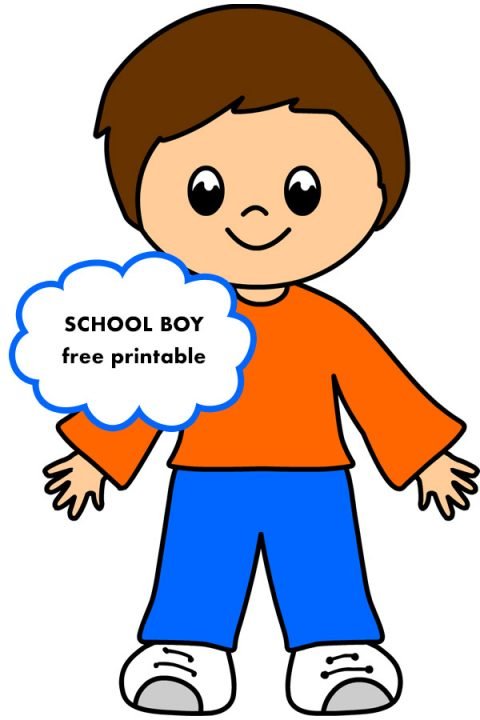 Cute boy illustration printable | Coloring Page
