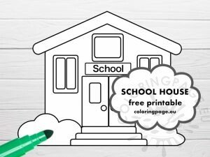School House coloring page | Coloring Page