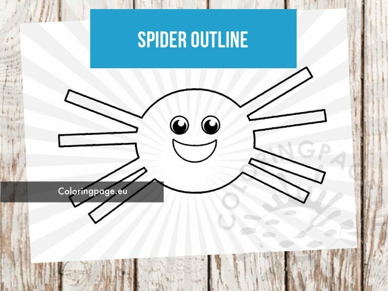 Spider Outline printable | Coloring Page