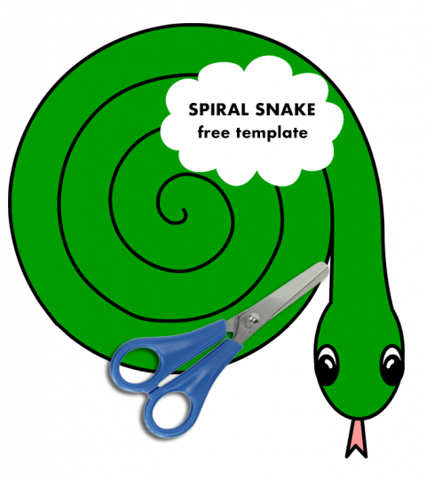 Snake spiral to cut out | Coloring Page