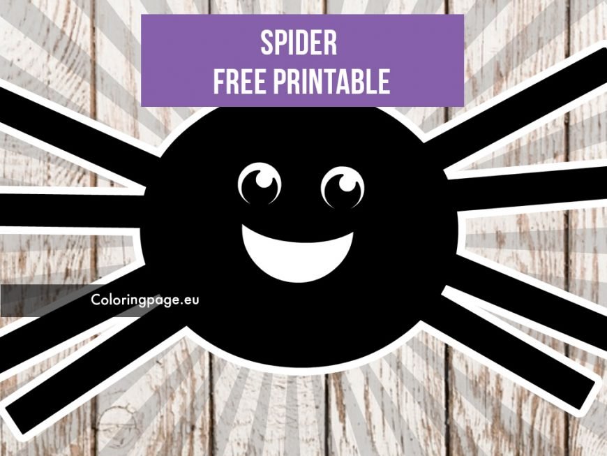 Paper Black Spider decoration | Coloring Page