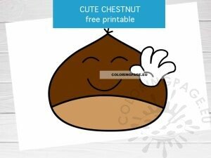 Printable Cute chestnut character | Coloring Page