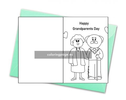 Grandparents Day Card coloring page | Coloring Page