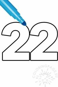 Number 22 coloring page | Coloring Page