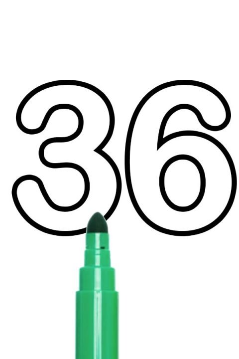 Number 36 outline | Coloring Page