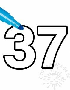 Number 37 coloring page | Coloring Page