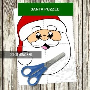 Printable Santa Claus Puzzle | Coloring Page