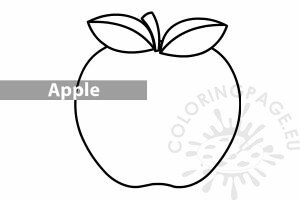Free printable Shape of apple | Coloring Page