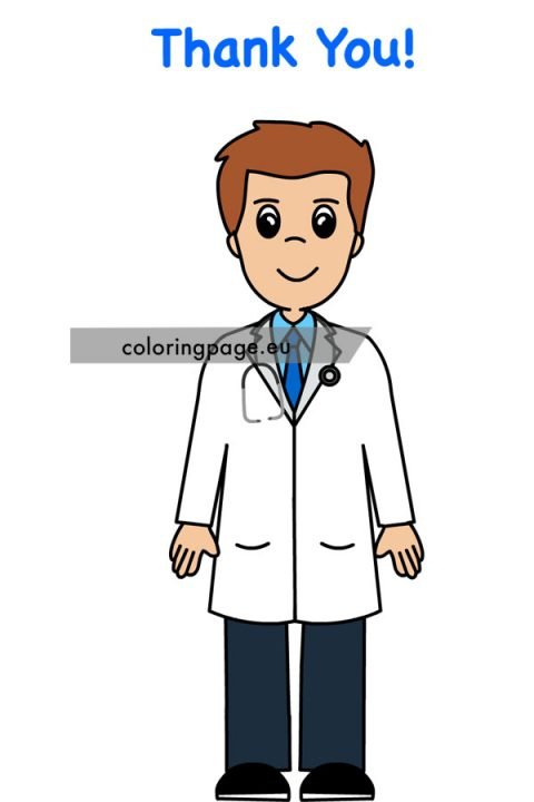 Free Thank You Doctor image | Coloring Page